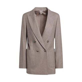 Max Mara Giacca Doppio Petto - - Jackets - Damen - Braun - 2XS