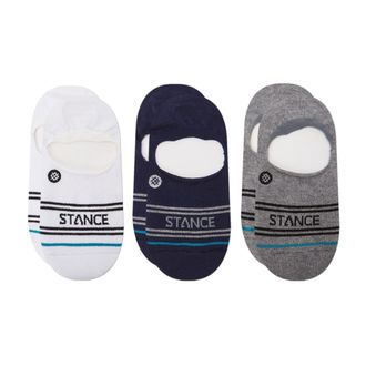 Stance No Show Socks - Basic - 3 Pack (Navy, Medium)