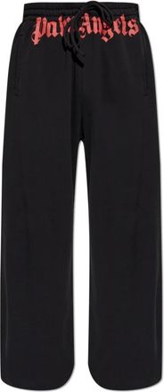 Palm Angels Homme, Pantalons, Noir, Taille: 2XL Waist Logo Pantalons de surv&ecirc;tement