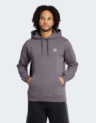 adidas Originals Essentials - Sweat à capuche avec logo trèfle - Gris strate