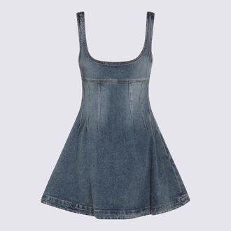 Self Portrait Womens Dresses Blue _co Spandex