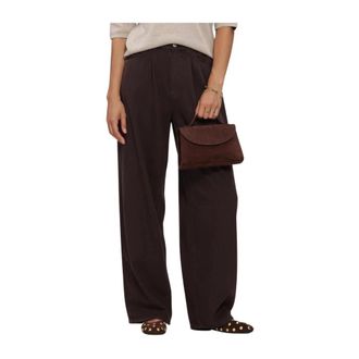 Knit-ted Wide Hosen - - Trousers - Damen - Braun - S