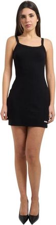 Guess Femme, Robes, Noir, Taille: 38 FR Stella Rib Short Dress