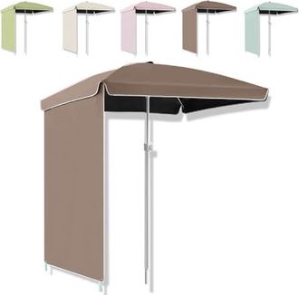 Generic Parasol de plage portable de 1,5 m 2 m avec rideau pare-soleil - Pare-soleil dext&eacute;rieur pour camping, jardin, pique-nique, jardin, pelouse, protection