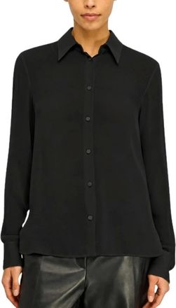 Semicouture Chemise en georgette de soie - Femme - Blouses et Chemises - Noir - Taille: 38 FR
