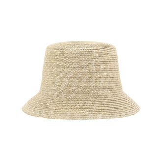 Saint Laurent Logo-plaque Straw Bucket Hat