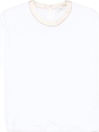 PESERICO Femme, Tops, Blanc, Taille: 38 FR Womens Chemises Clothing White Ss26