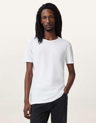 AllSaints Figure - T-shirt ras de cou &agrave; manches courtes - Blanc optique