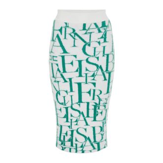 Elisabetta Franchi Bleistiftrock mit Lettering-Design - - Skirts - Damen - Mehrfarbig - S