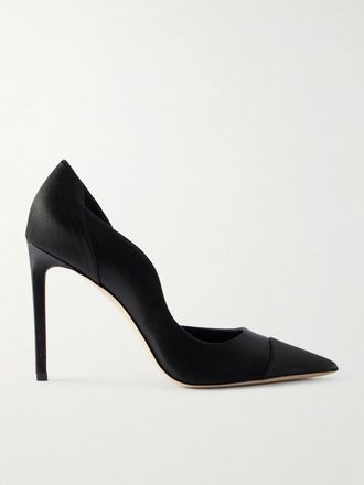 Jimmy Choo London Brigitte 100 Pumps Aus Satin - Schwarz