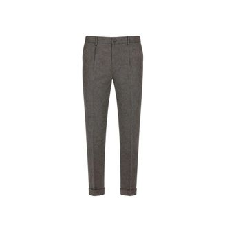 Paolo Pecora Elegante Flanellhose - - Trousers - Herren - Grau - S