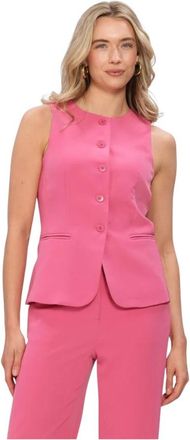 Ydence Fabienne Gilet - - Jackets - Damen - Rosa - S