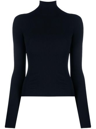 Balenciaga Gerippter Rollkragenpullover - Schwarz