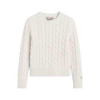 MC2 Saint Barth Zopfstrickpullover - - Knitwear - Damen - Wei&szlig; - S