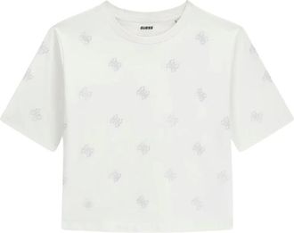 Guess Femme, Tops, Blanc, Taille: 36 FR Silvy T-shirt