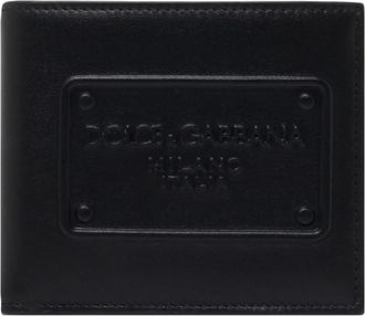 Dolce & Gabbana Homme, Accessoires, Noir, Taille: ONE Size Portefeuille Noir avec Logo