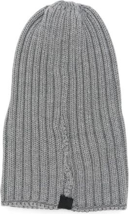Borsalino 0012W Ribbed Wool-Blend Flat Cap - Gray