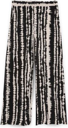 Fiorella Rubino Femme, Pantalons, Noir, Taille: 36 FR Pantalon imprimé tie dye