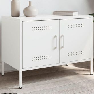 vidaXL Meuble tv blanc 68x39x50,5 cm acier Vidaxl