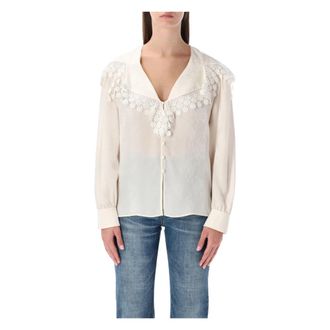 Chlo&eacute; Bluse mit Maxikragen - - Blouses & Shirts - Damen - Beige - S