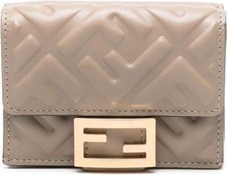 Fendi Micro Portemonnaie mit FF - Grau