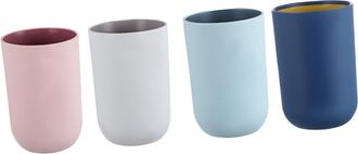 Artibetter Zahnputzbecher Aus Robustem Kunststoff 4 St&uuml;ck Minimalistischer Mundsp&uuml;lbecher F&uuml;r Badezimmer Vielseitig Verwendbar Formstabil Und Langlebig