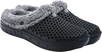 Hemoton Pantoufles Dint&eacute;rieur Doubl&eacute;es Chaudes Et Moelleuses, Semelle &Eacute;paisse Antid&eacute;rapante, Taille 42, Couleur Noire, pour Femmes, Confort Hivernal Maison