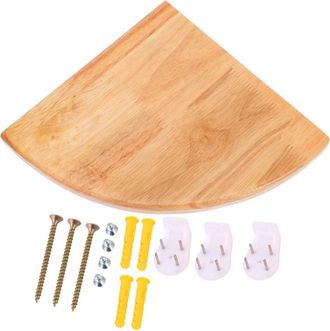 Cabilock Schwebendes Eckregal Aus Holz Für Wandmontage Kleines Dekoregal Mit Fächerform Praktischer Stauraum Für Wohnzimmer Und Schlafzimmer