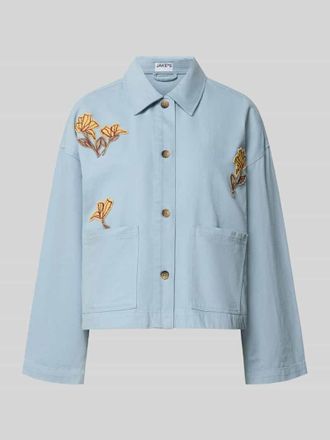 Jake*s Casual Regular Fit Jeansjacke mit Motiv-Stitching