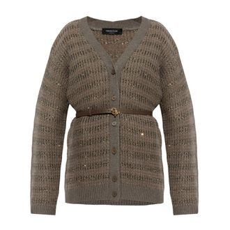 Fabiana Filippi G&uuml;rtel-Strickjacke - - Knitwear - Damen - Braun - S