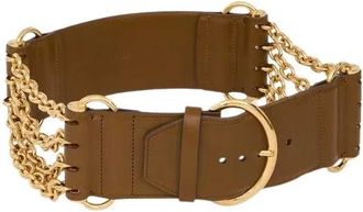 Chlo&eacute; unisex, Accessoires, Brun, Taille: S Ceinture en Cuir avec Cha&icirc;ne dAppareil Photo
