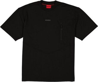 HUGO BOSS Herren T-Shirt schwarz Baumwolle
