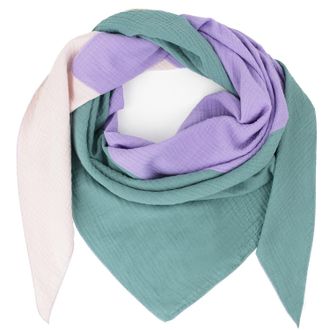 Glamexx24 Damen XXL Schal Dreieckschal Dreieckstuch Halstuch musselin Schal Poncho viele Farbkombinationen aus Baumwolle made in italy