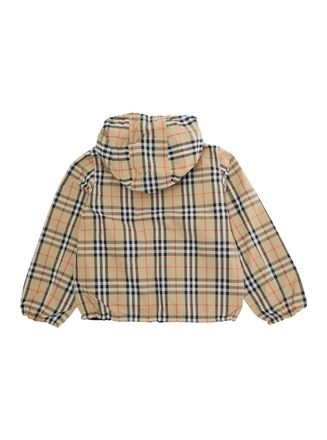 Burberry Boys Jacket Reece Reversible Beige Polyamide