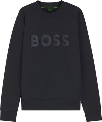 HUGO BOSS Homme, Sweatshirts et sweats &agrave; capuche, Bleu, Taille: XL Logo Crew Neck SweaT-shirt