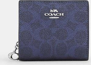 Coach Portemonnaie Mit Druckverschluss Aus Charakteristischem Canvas