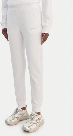 Emporio Armani Jogginghose 7W000538 AF15831 U0002 Wei&szlig; Regular Fit