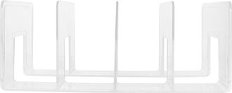 PartyKindom Mehrzweck Acryl Buchstütze für Schreibtisch Transparenter Fächer Organizer für Bücher Zeitungen und Dokumente für Büro und Zuhause