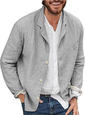 Generic Chemise ample de couleur unie pour homme, chemise d&eacute;contract&eacute;e &agrave; manches longues, chemise classique essentielle, chemise l&eacute;g&egrave;re et douce, haut confort