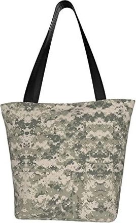 AOOEDM Camouflage impression r&eacute;utilisable sac d&eacute;picerie sac &agrave; provisions d&eacute;contract&eacute; sac &agrave; bandouli&egrave;re sac &agrave; main pour hommes femmes ECO march&eacute; sac plage sac