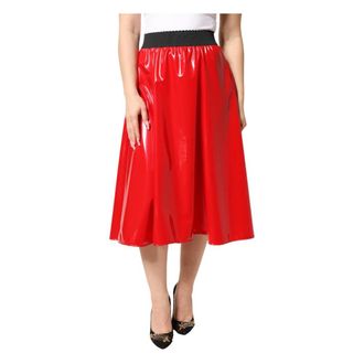 Dolce & Gabbana High Waist Midi Skirt - - Skirts - Damen - Rot - S