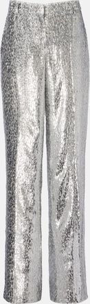 Stella McCartney Weite Hose aus Fil Coup&eacute;-Lam&eacute;