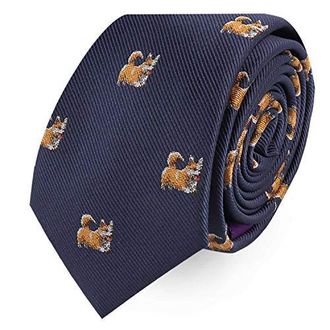 AusCufflinks Cravates animales | Cravates tissées fines | Cravates de mariage pour garçons dhonneur | Cravates de travail pour lui, Chien Corgi, régulier