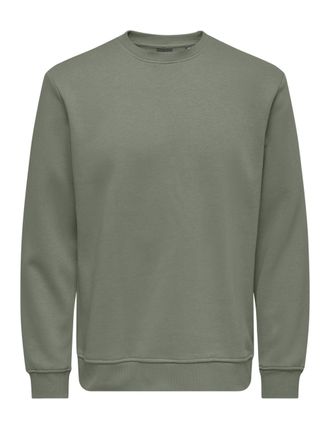 Only & Sons Herren Onsconnor Reg Crew Neck Noos Sweatshirt, Castor Gray, XL EU