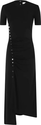 Paco Rabanne Femme, Robes, Noir, Taille: 34 FR Robe Longue Drap&eacute;e en Jersey