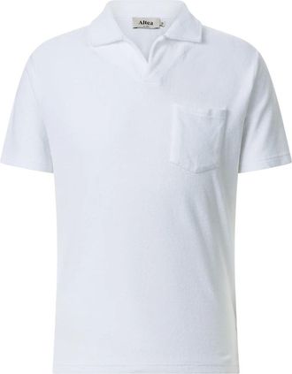 Altea Homme, Tops, Blanc, Taille: 2XL Polo en Coton &Eacute;ponge