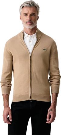 Lacoste Pullover mit hohem Kragen und Rei&szlig;verschluss - - Sweatshirts & Hoodies - Herren - Beige - XL