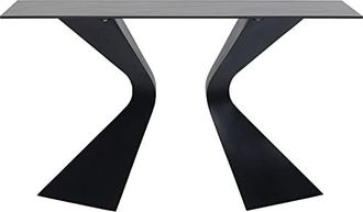 Kare Design Design Konsole Gloria, Schwarz, 100kg max. Belastbarkeit, Deckplatte aus Keramik, Sideboard f&uuml;r Wohnzimmer, Ablage f&uuml;r Flur, Modernes Design, Stabile 