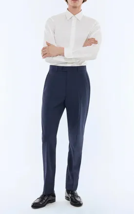 Fursac Pantalon ajust&eacute; en laine &agrave; carreaux - Taille 37 - Homme