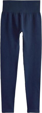 Next Femme Legging côtelé à Taille Haute sans Coutures Bleu Marine XL
